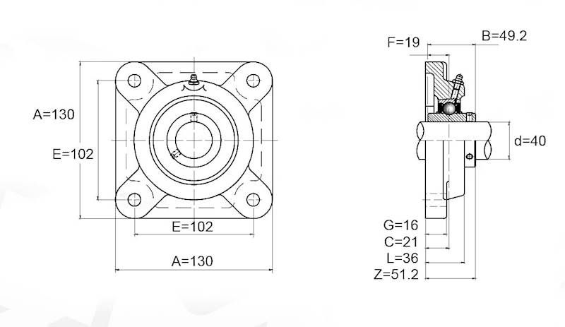 Zespół łożyskowy UCF 208 IMP
