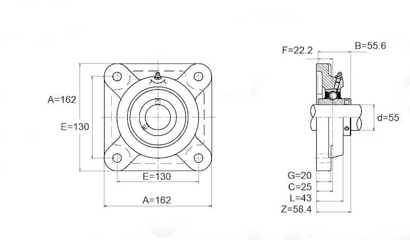 Zespół łożyskowy UCF 211 IMP