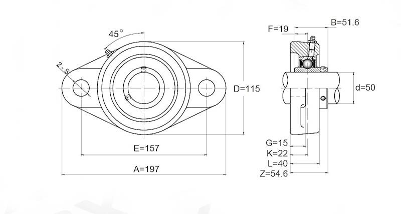 Zespół łożyskowy UCFL 210 IMP
