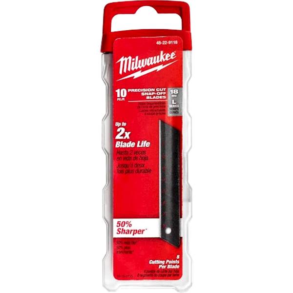 Ostrza zapasowe łamane 18mm Milwaukee 10szt. - 4932480107
